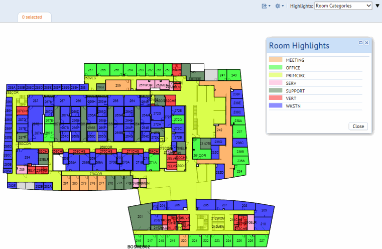 Highlight Rooms in your Floor Plan by One Property