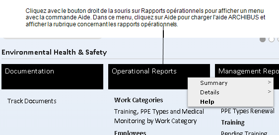 Utilisation de l'aide ARCHIBUS