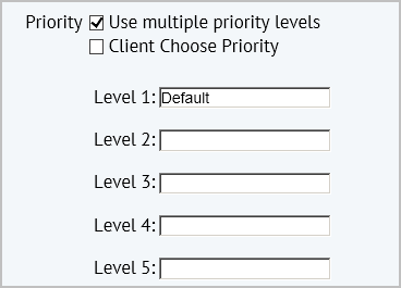 Setting Priority Levels for an SLA