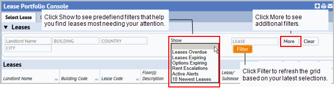 Lease Portfolio Console