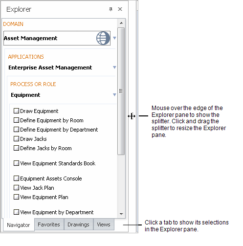 Working with the Explorer Pane