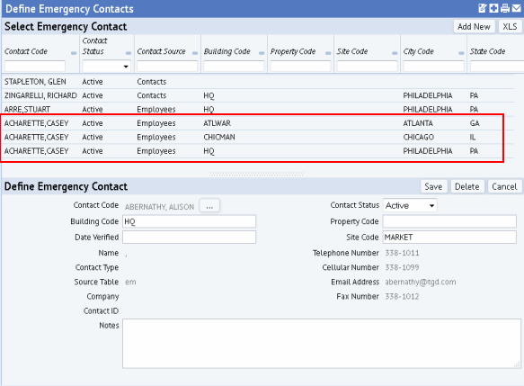 Creating an Emergency Contacts List