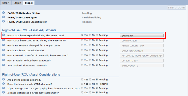 Classifying a Lease: Step 3 (Right-of-Use Options)