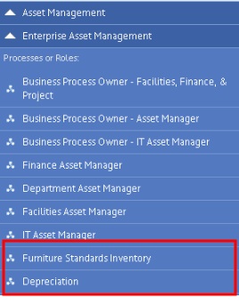 Accessing the Asset Portal Tasks from Asset Management and EAM