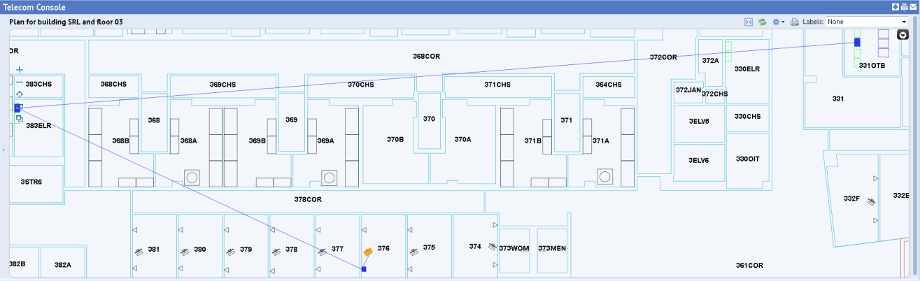 Show Telecom Connections on the Floor Plan (Trace Connections)