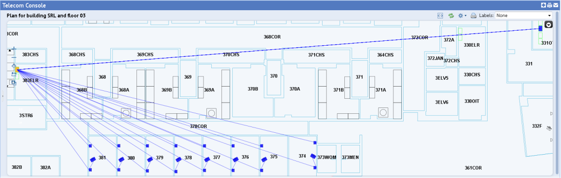 Show Telecom Connections on the Floor Plan (Trace Connections)