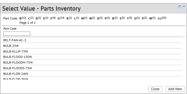Manually Adjusting the Parts Inventory When Using the Building Operations Console
