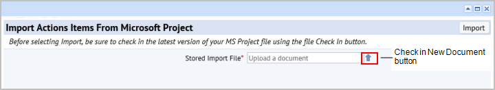 Importing from Microsoft Project