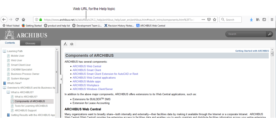 Using ARCHIBUS Help