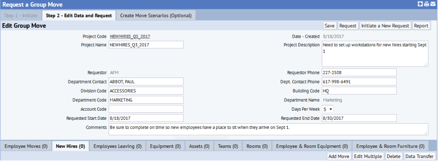 Request a Group Move