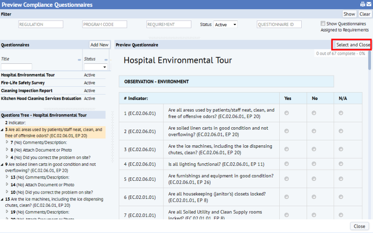 Preview and Test the Questionnaire