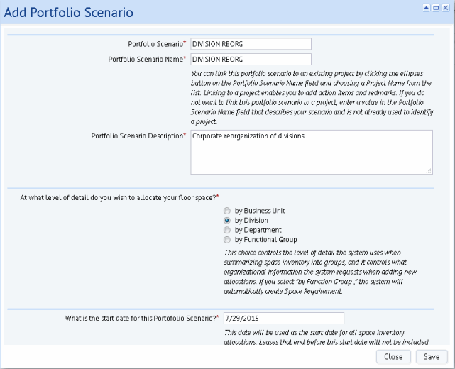 Create a Portfolio Scenario