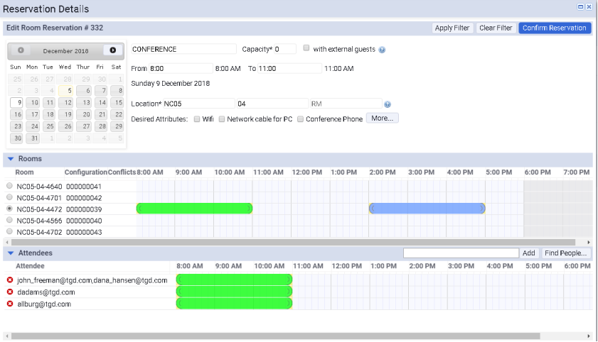 Manage Reservations (Meeting Space Requests)