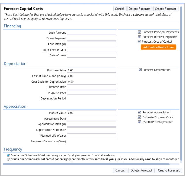 Forecast Capital Costs