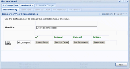 Customizing Views with the Alter View Wizard