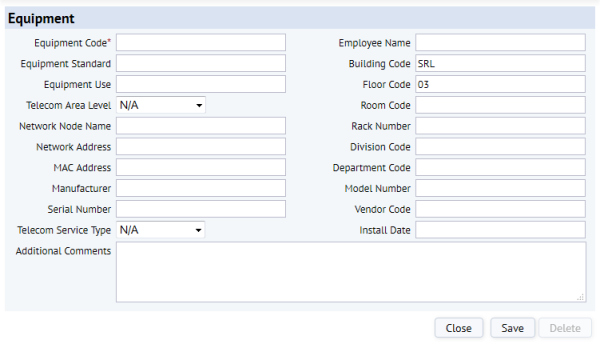 Create Workstation Equipment from the Telecom Console