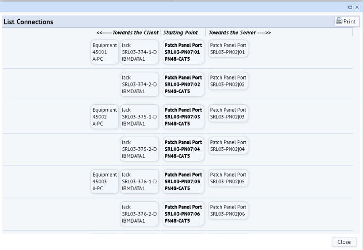 List Telecom Connections on Forms