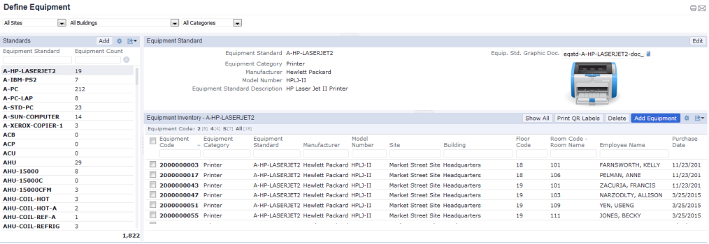 Define Equipment and Equipment Standards