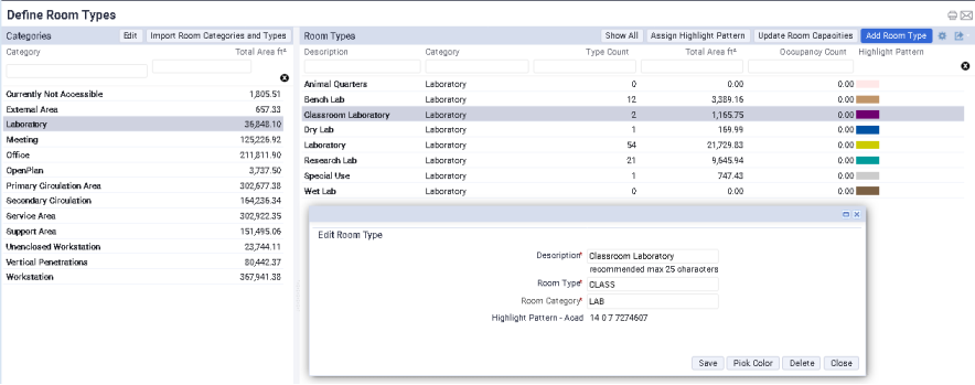 Define Room Categories and Room Types