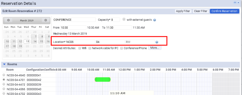 Manage Reservations (Meeting Space Requests)