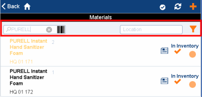 Work with the Materials Dashboard