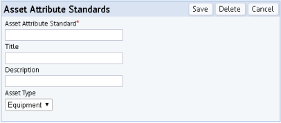 Define Asset Attribute Standards