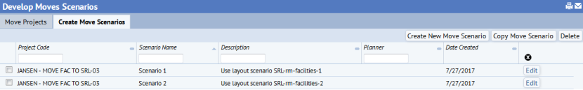 Create Move Scenarios