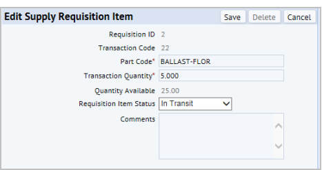 Managing Supply Requisitions