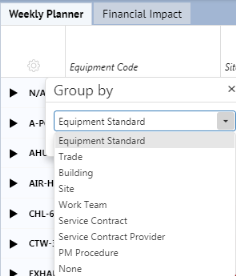 Set the Display of the PM Planner
