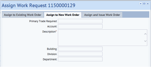 Assigning Work Requests to Work Orders