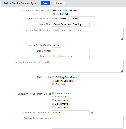 service request example