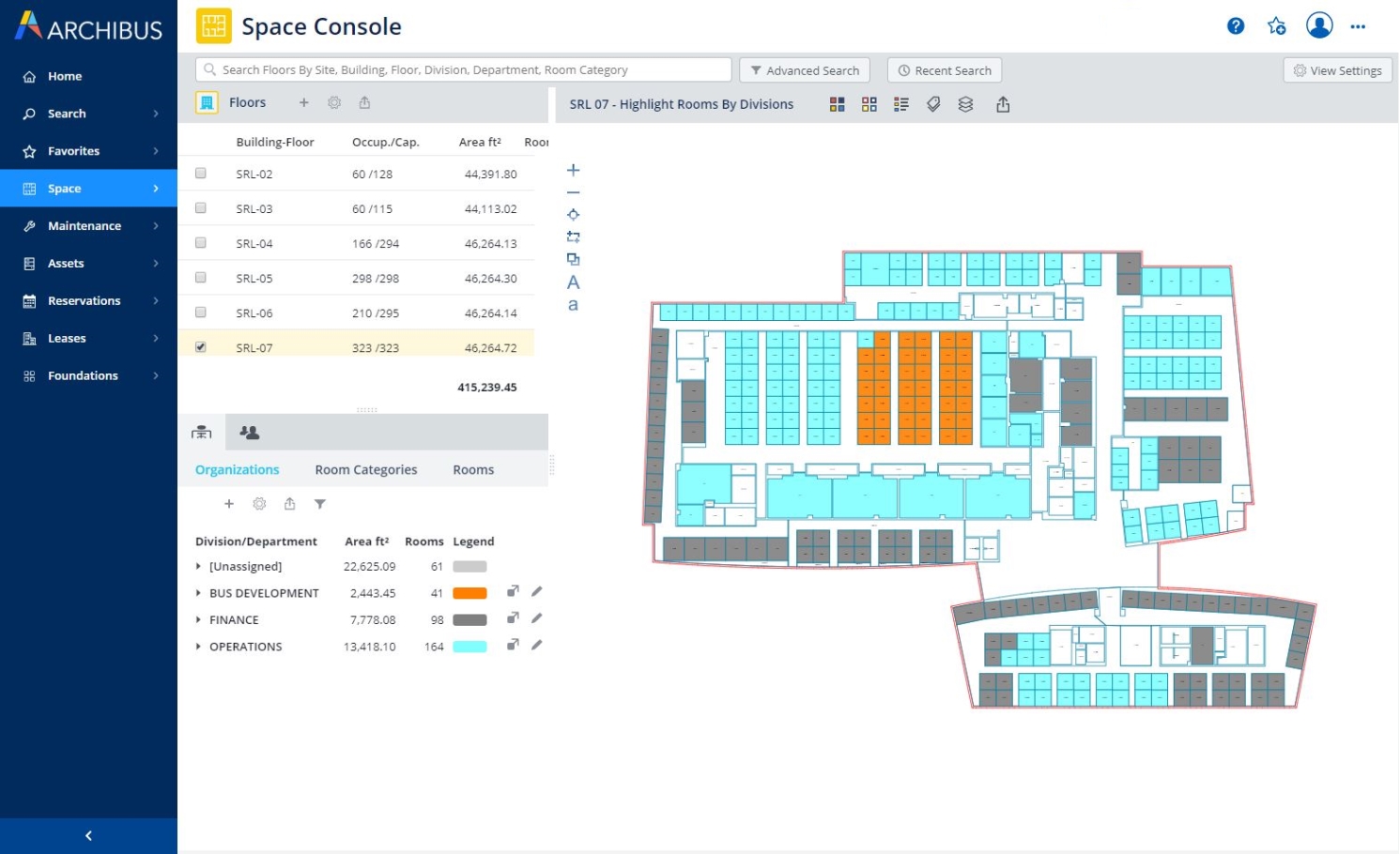 Space module (Archibus Cloud)