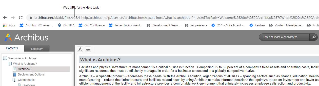 Using Archibus Help