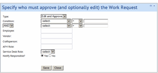 Adding an Edit and Approve Step for Corrective Maintenance Requests