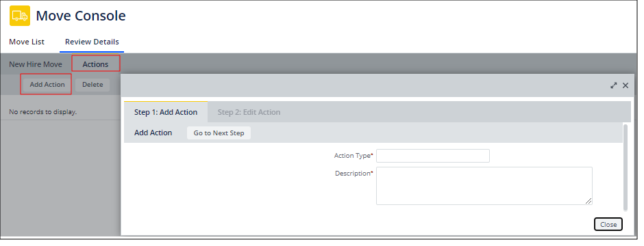 Creating and Editing Move Actions