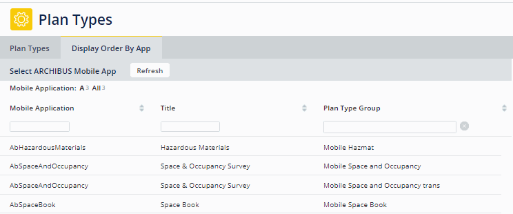 Setting the List of Plan Types for the Mobile Apps (Manage Plan Types task)