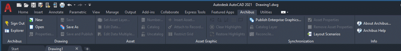 Archibus Smart Client Extension for AutoCAD