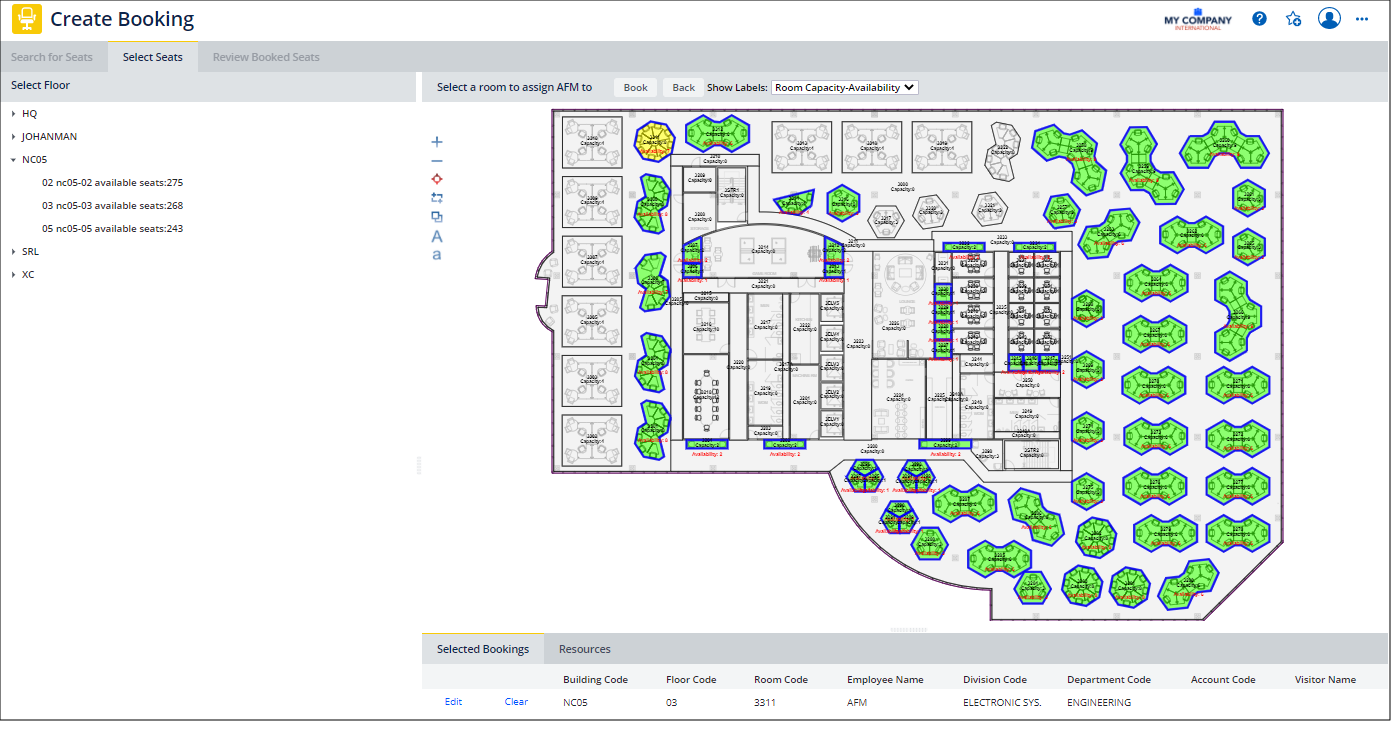 Step 2: Booking a Seat