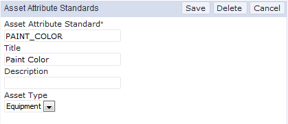 Define Asset Attribute Standards