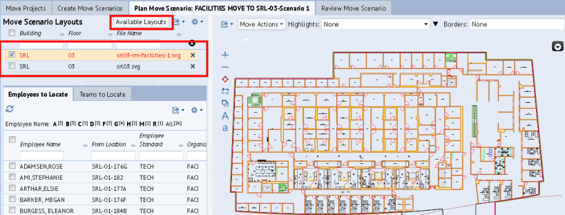 Select the Layout for the Occupancy Scenario