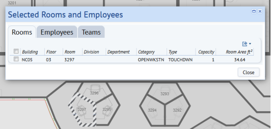 Developing Rooms and Floor Plans for a Team Space Inventory